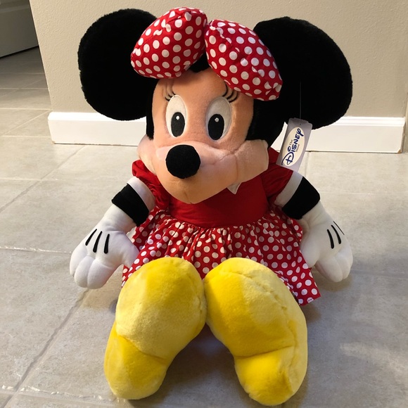 Disney | Toys | Disney Minnie Mouse Large New Plush | Poshmark